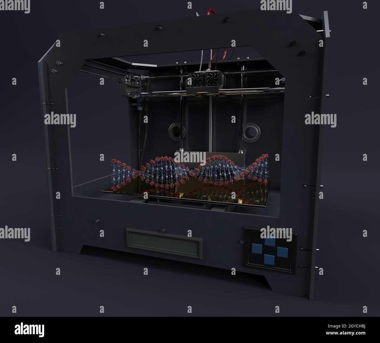 3D Render of 3 Dimensional Printer Stock Photo - Alamy
