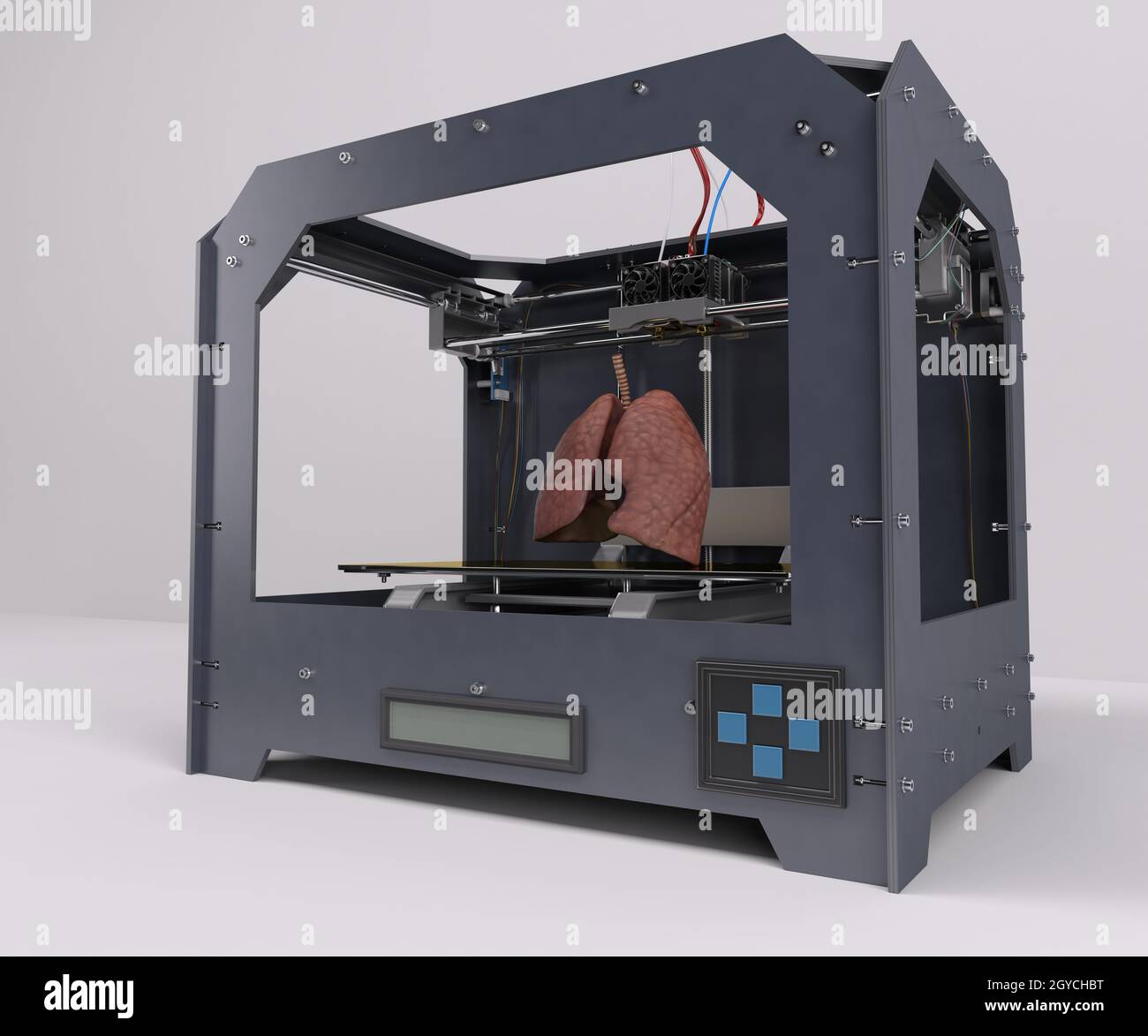 3D Render of 3 Dimensional Printer Stock Photo - Alamy