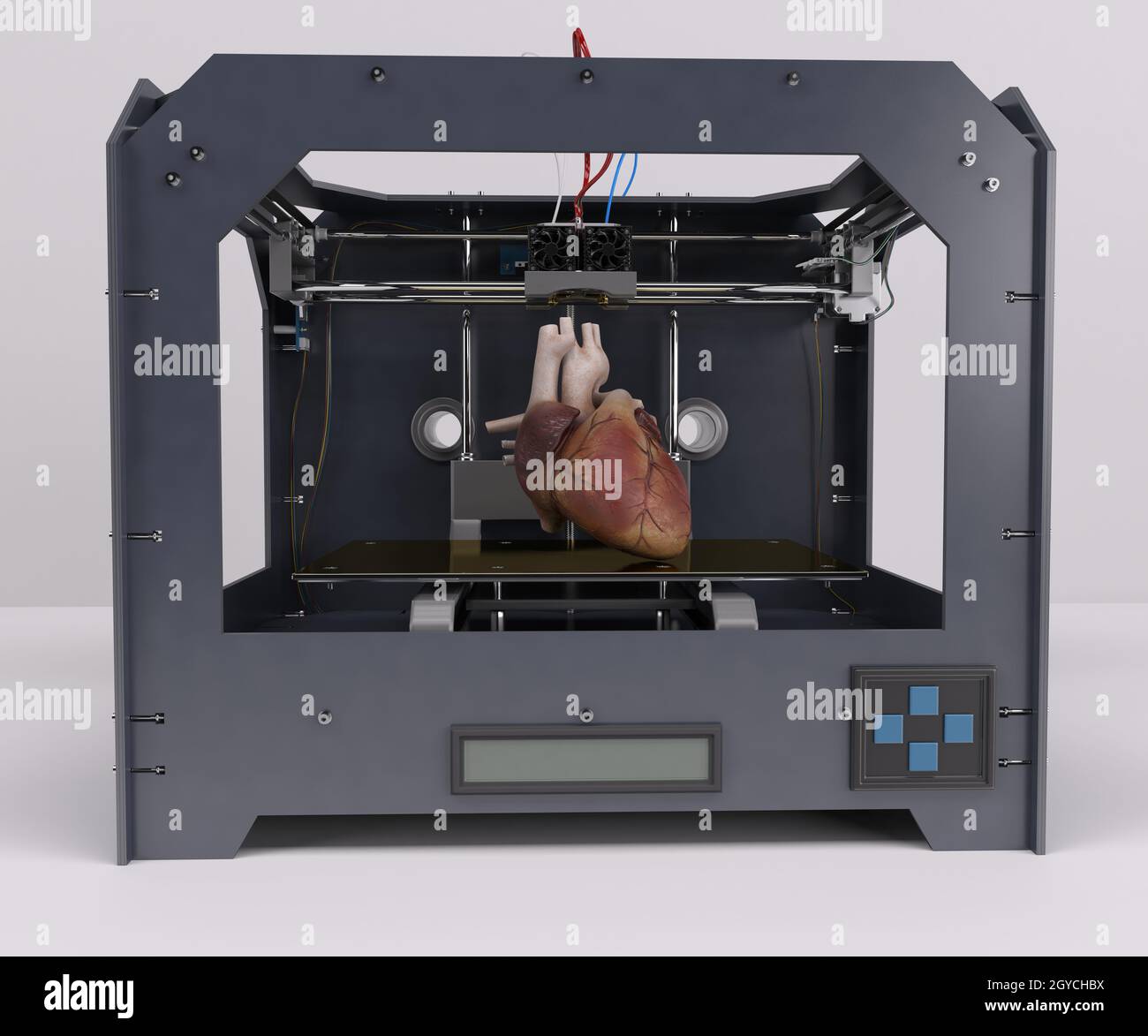 3D Render of 3 Dimensional Printer Stock Photo - Alamy