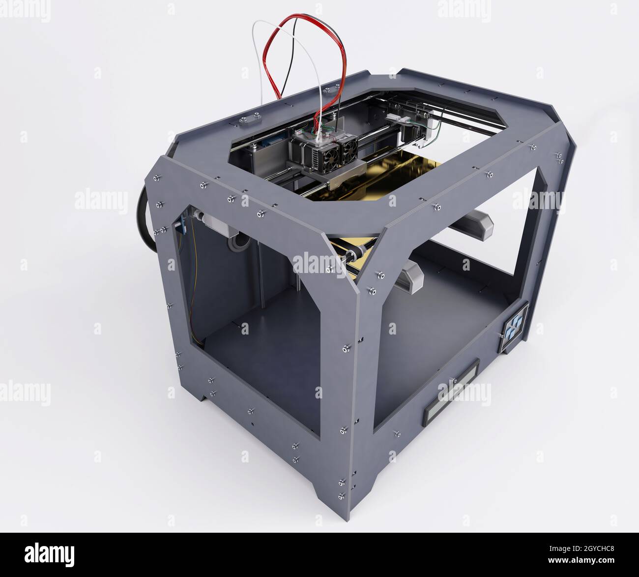 3D Render of 3 Dimensional Printer Stock Photo - Alamy