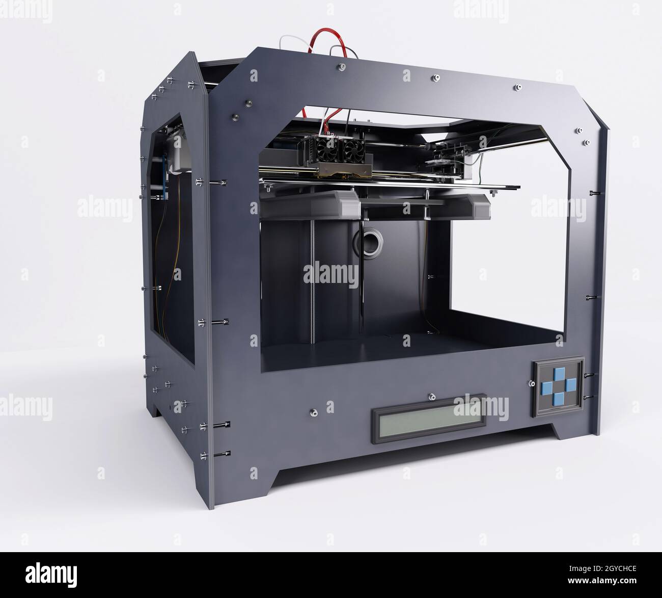 3D Render of 3 Dimensional Printer Stock Photo - Alamy
