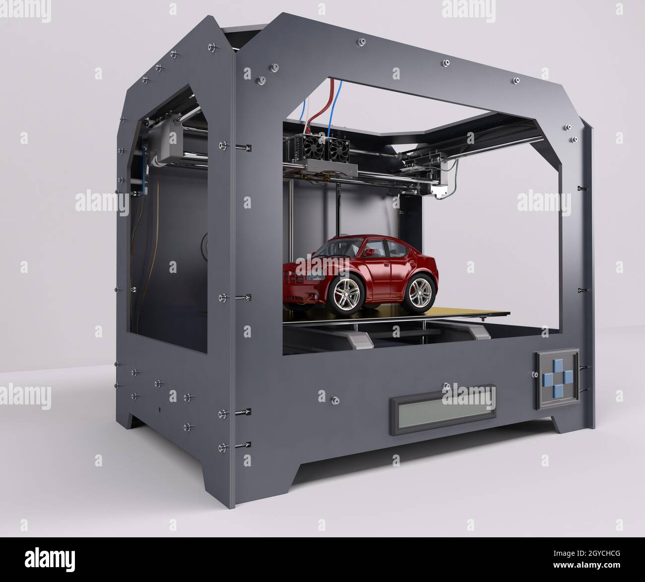 3D Render of 3 Dimensional Printer Stock Photo - Alamy