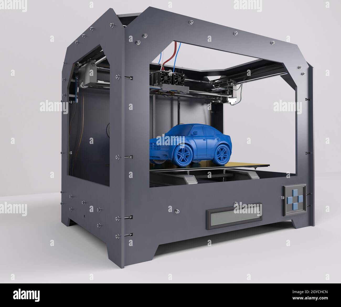 3D Render of 3 Dimensional Printer Stock Photo - Alamy
