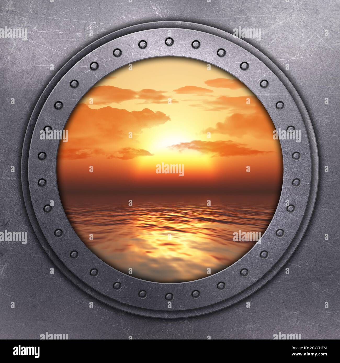 3d render port hole ocean hi-res stock photography and images - Alamy