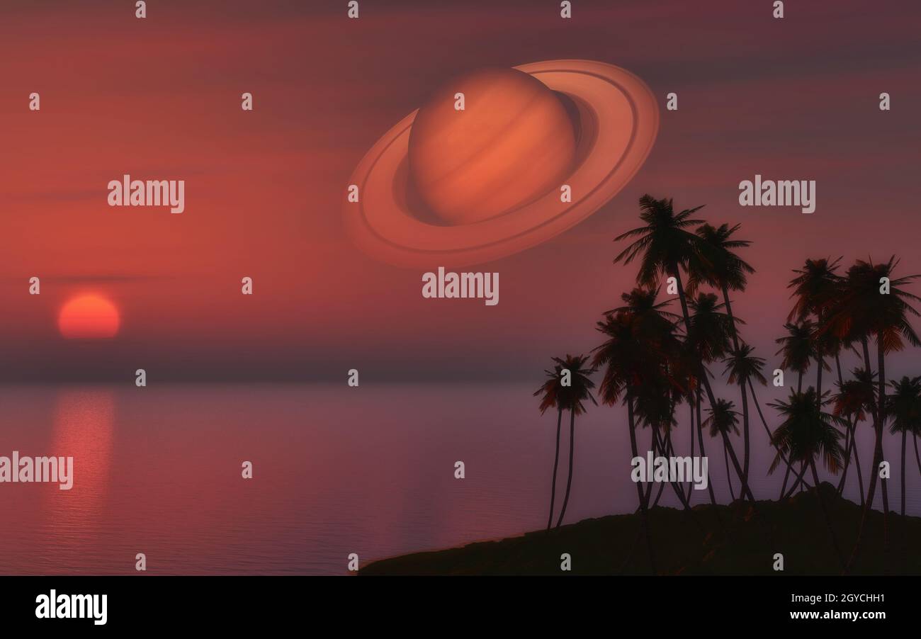 Saturn planet tree hi-res stock photography and images - Alamy