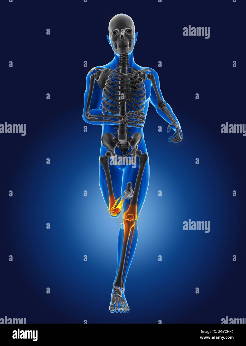 3D running medical man Stock Photo - Alamy