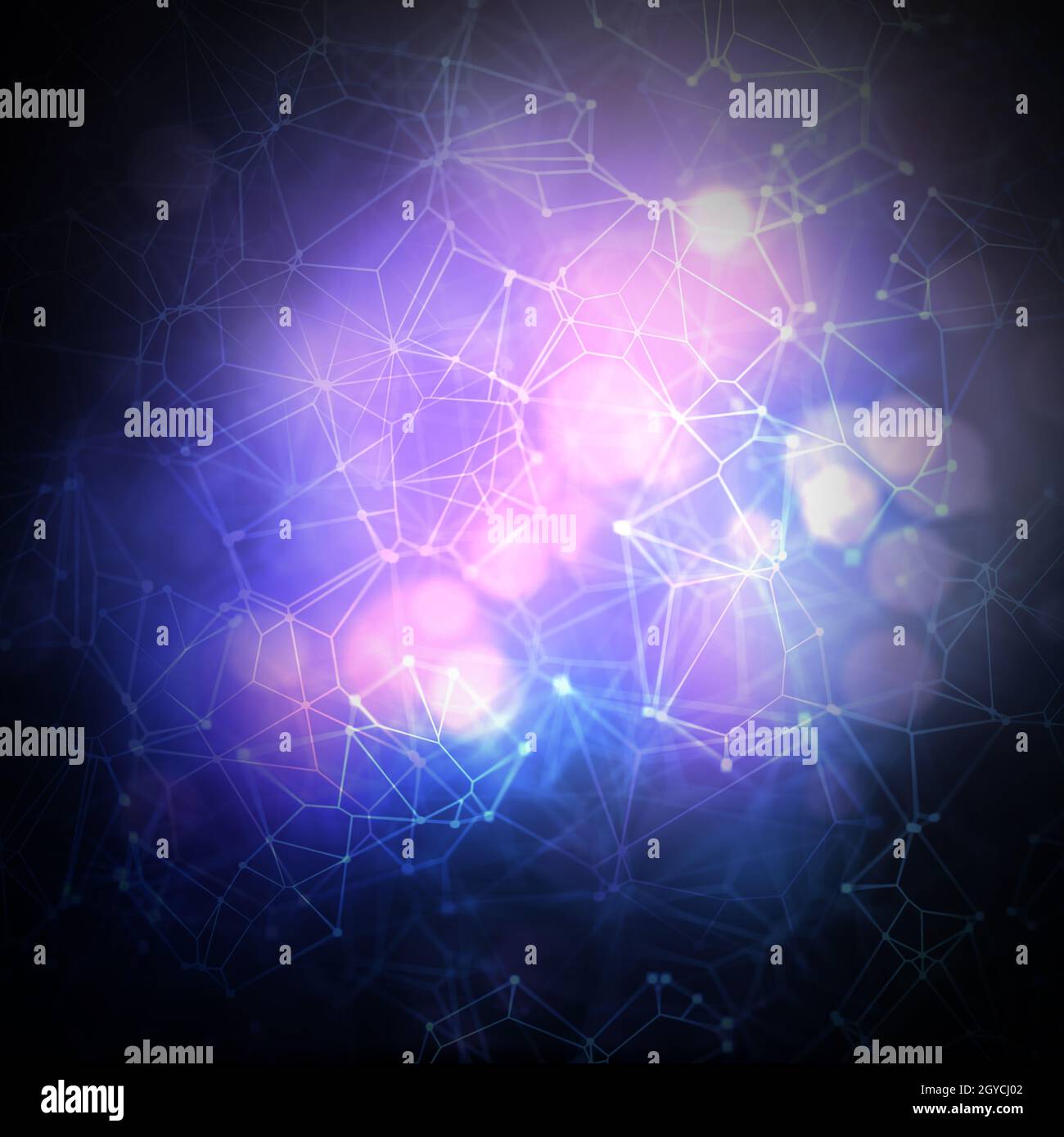 Abstract techno low poly background with connecting dots Stock Photo ...