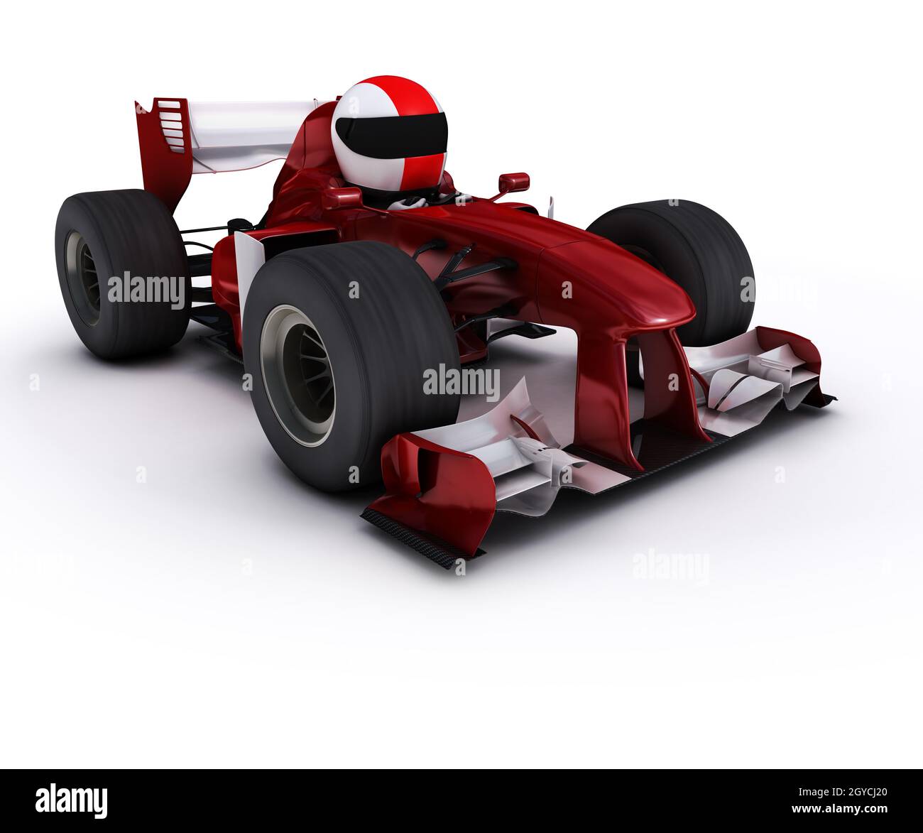 3d render of Morph man with open wheeled racing car Stock Photo - Alamy