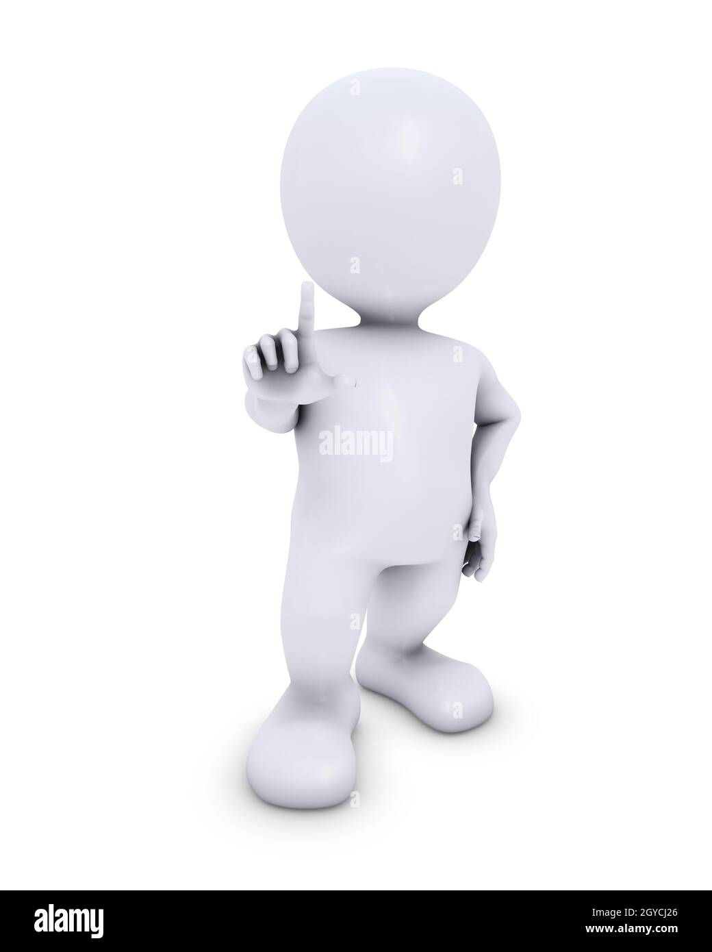 3D Render of Morph Man Presenting Stock Photo - Alamy