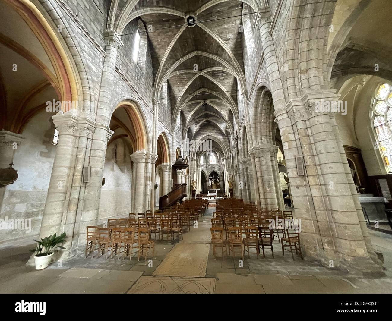 BAYEUX, FRANCE - Sep 12, 2021: An interior view of the Cathedral of Our ...