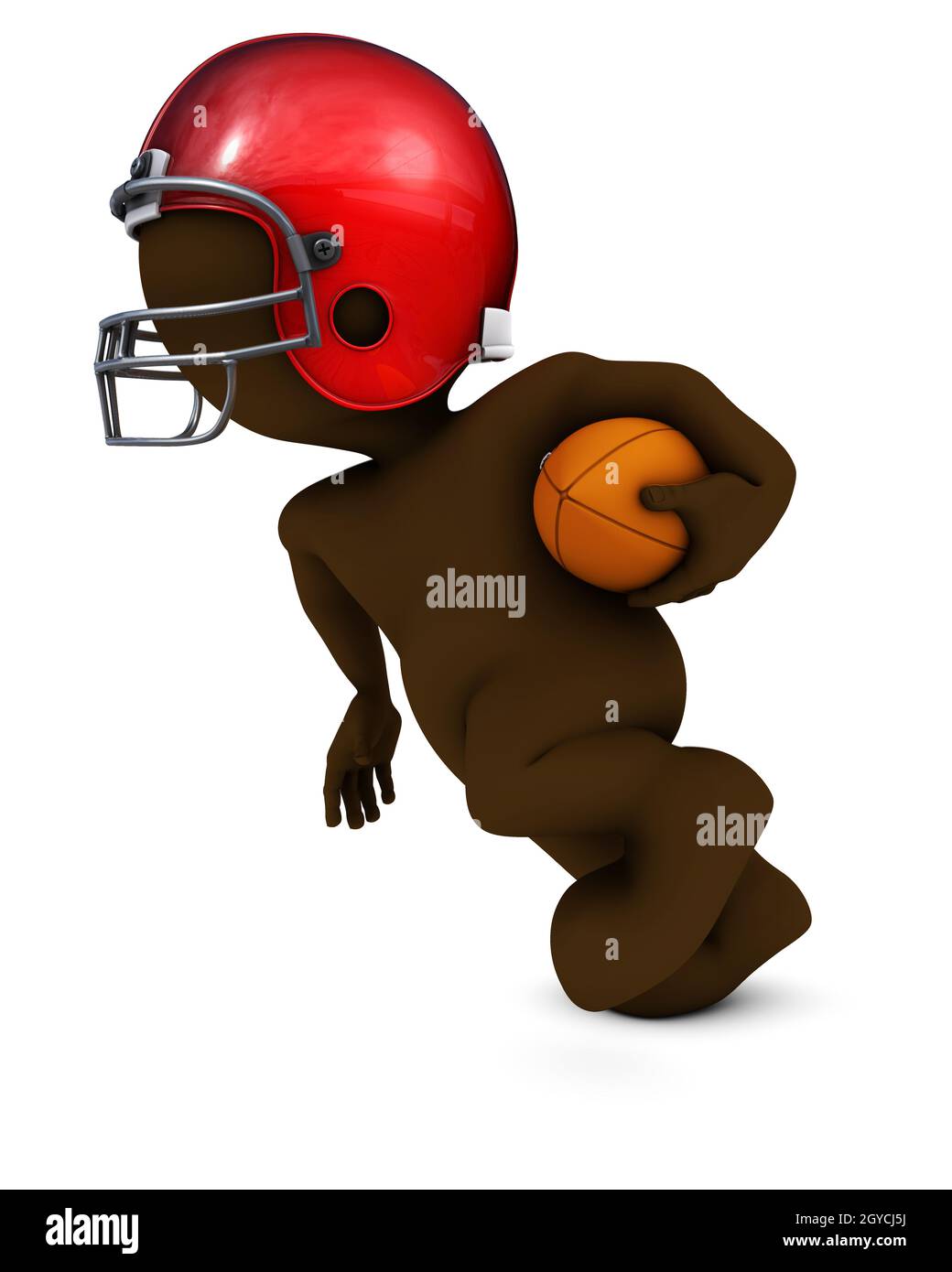 3D Render of Morph Man playing american football Stock Photo - Alamy