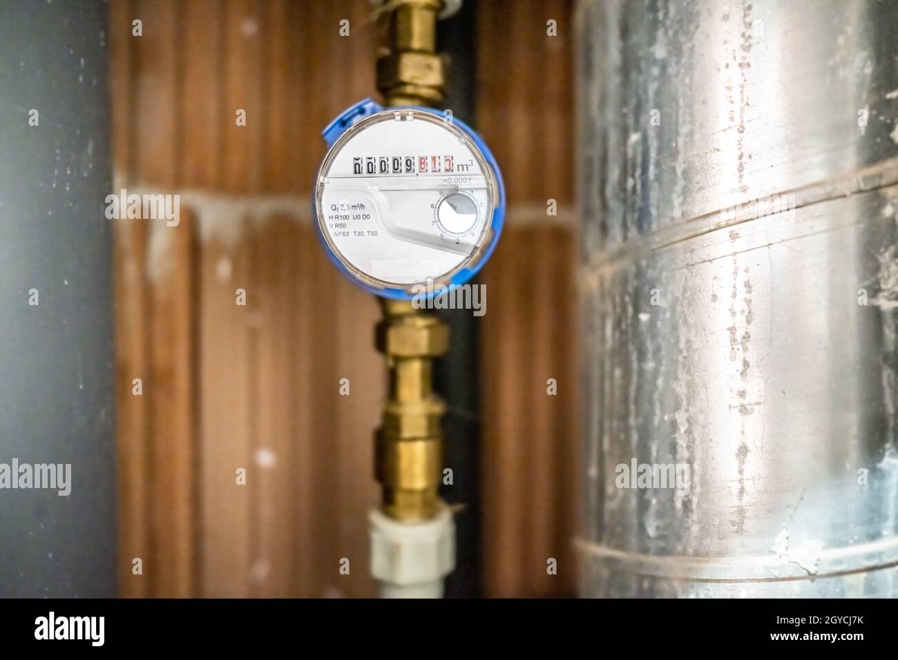 Water Meter Or Counter. Save Money Bill Stock Photo - Alamy