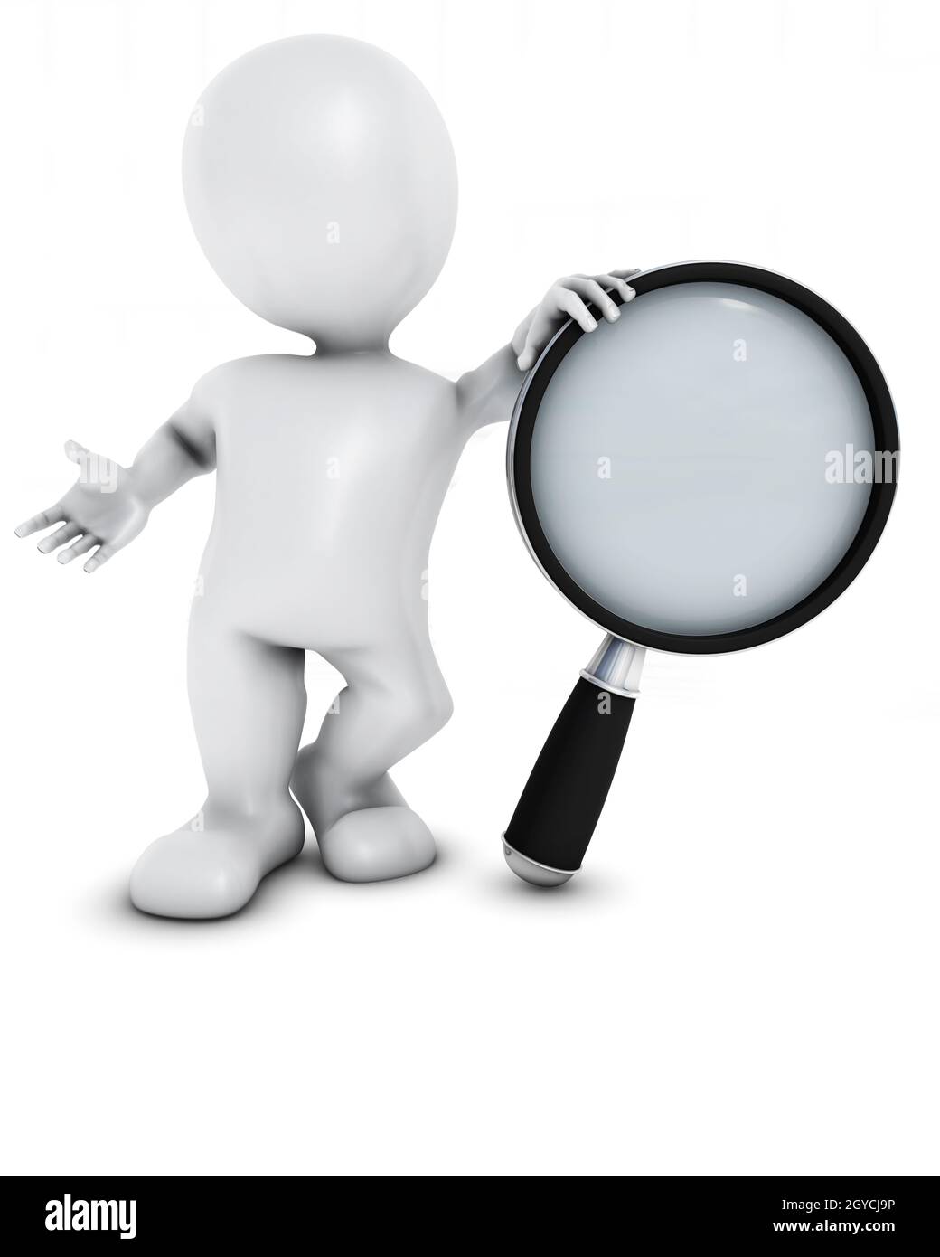 3d man magnifying glass searching hi-res stock photography and images ...