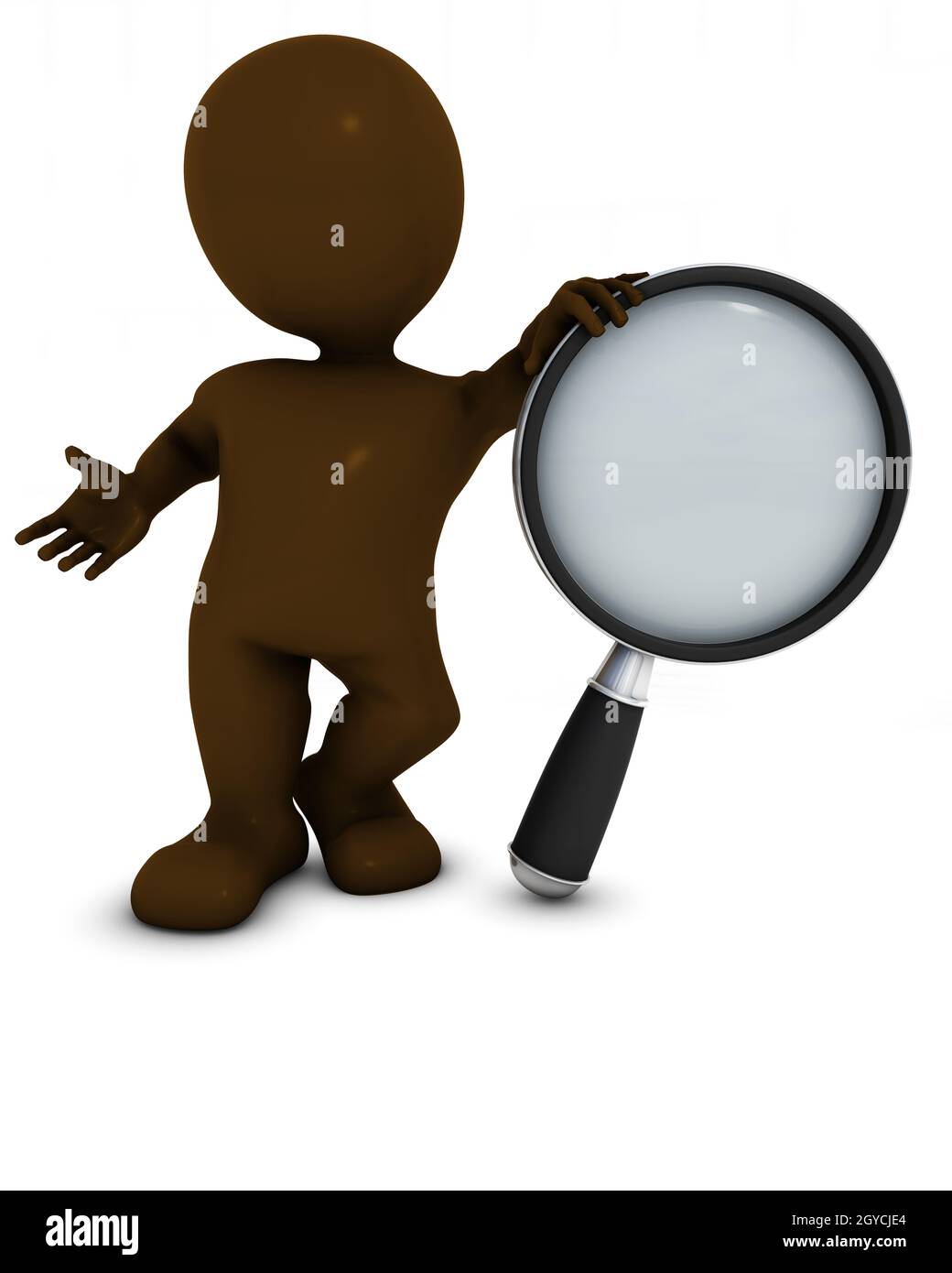 3d man magnifying glass searching hi-res stock photography and images ...