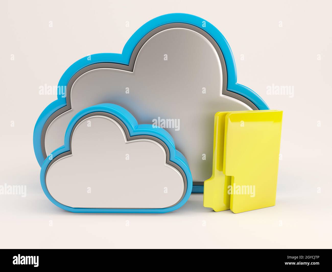 3D Render of Cloud Drive Icon Stock Photo - Alamy