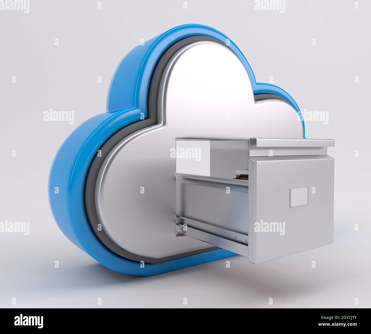 3D Render of Cloud Drive Icon Stock Photo - Alamy