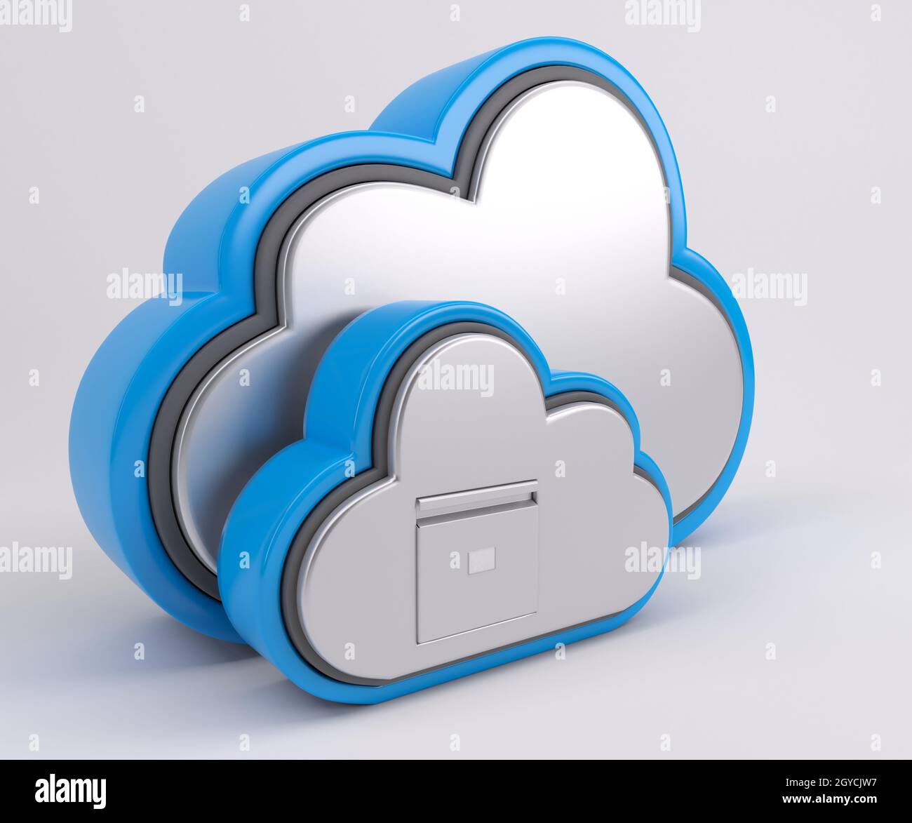 3D Render of Cloud Drive Icon Stock Photo - Alamy