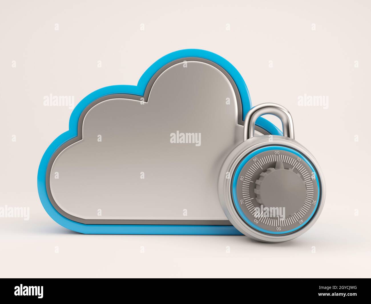 3D Render of Cloud Drive Icon Stock Photo - Alamy