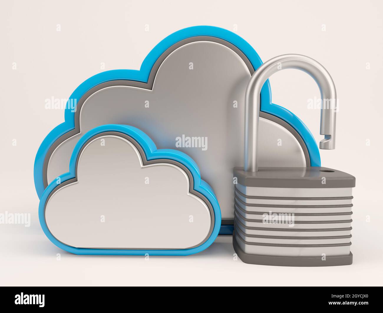 3D Render of Cloud Drive Icon Stock Photo - Alamy