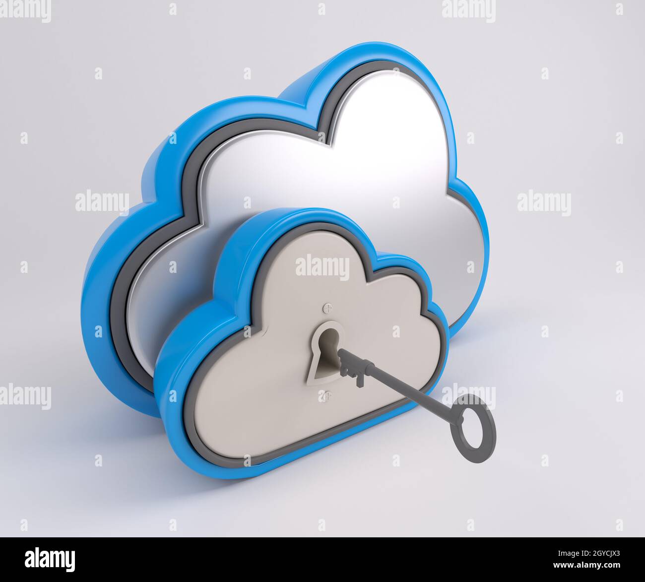 3D Render of Cloud Drive Icon Stock Photo - Alamy
