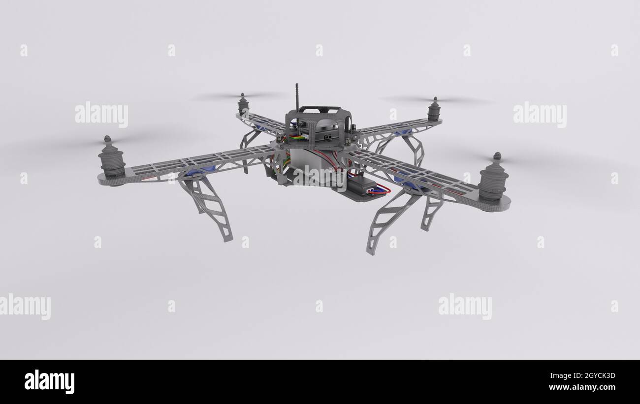 3d render of a quadcopter drone Stock Photo - Alamy