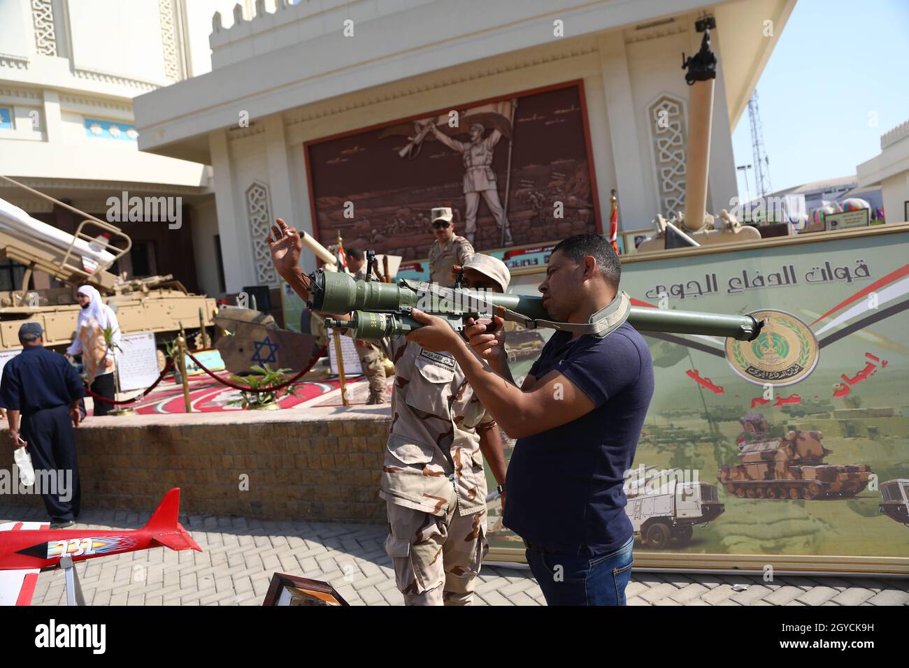 Cairo, Egypt. 7th Oct, 2021. People visit the 6th of October War ...