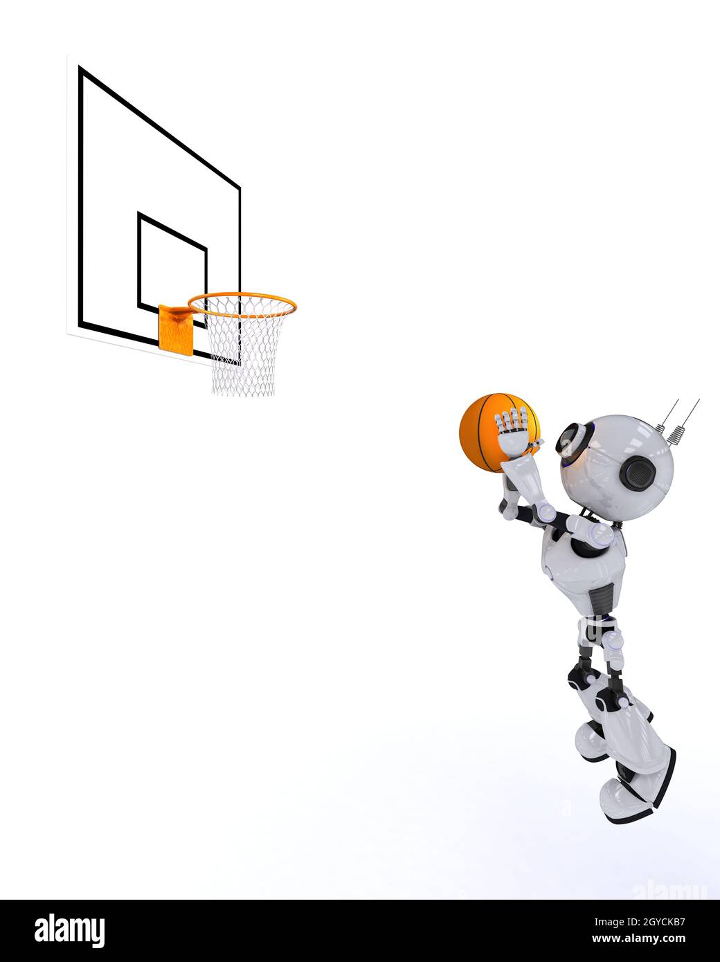 3D Render of a Robot Basketball player Stock Photo - Alamy
