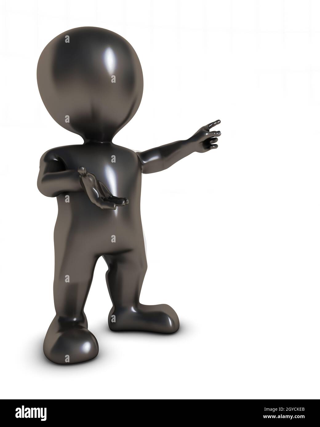 3D Render of Morph Man Presenting Stock Photo - Alamy