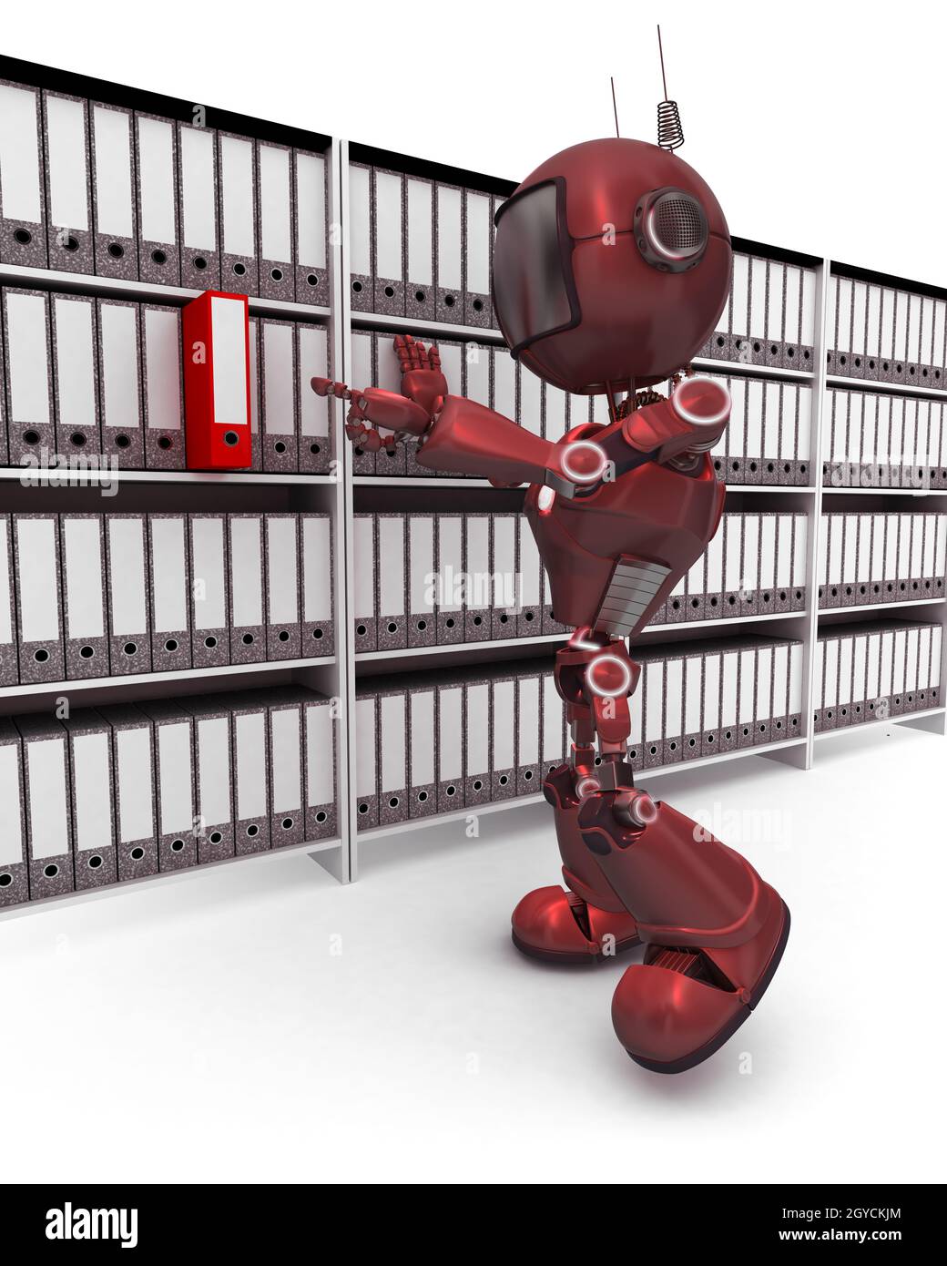 3D Render of an Android filing documents Stock Photo - Alamy