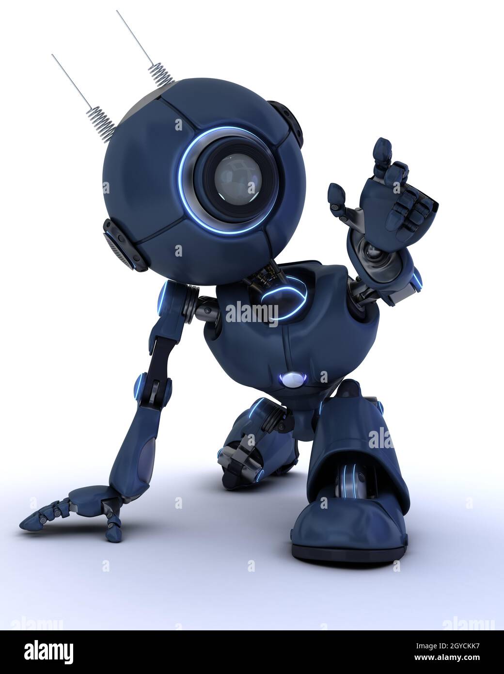 3D Render of an Android reaching out to touch Stock Photo - Alamy
