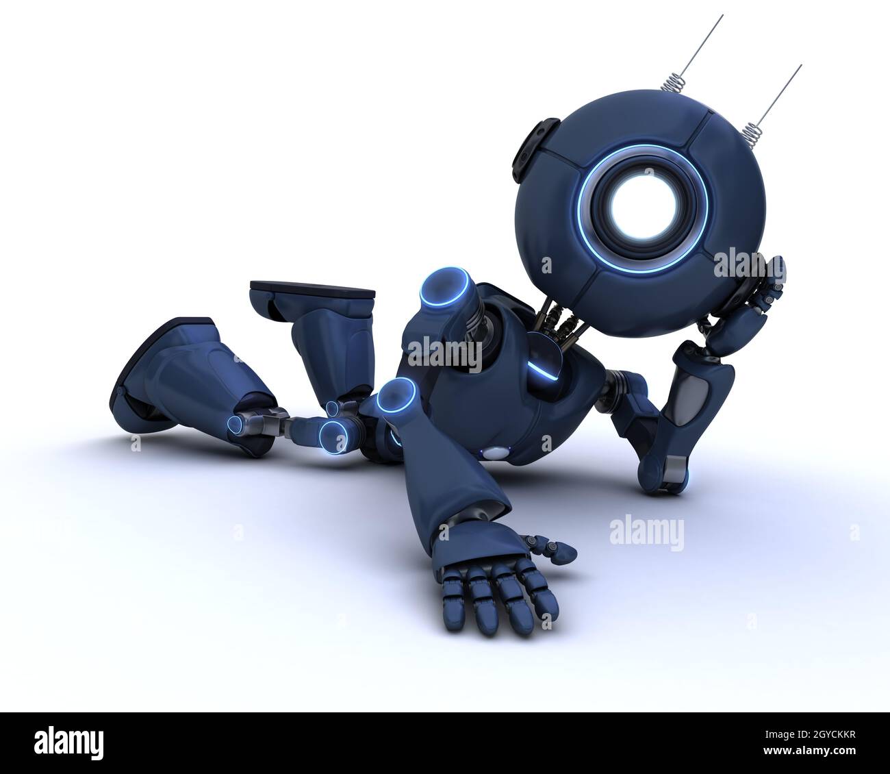 Robot lying on floor 3d hi-res stock photography and images - Alamy