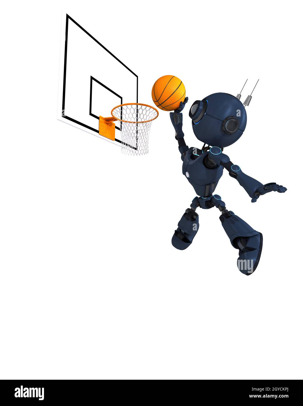 3D Render of an Android Basketball Player Stock Photo - Alamy