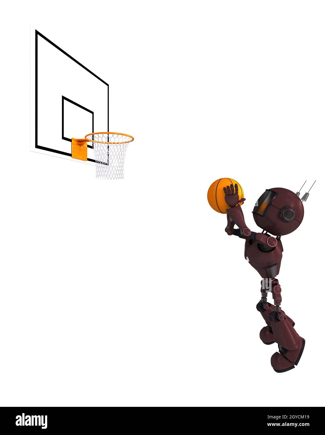 3D Render of an Android Basketball Player Stock Photo - Alamy