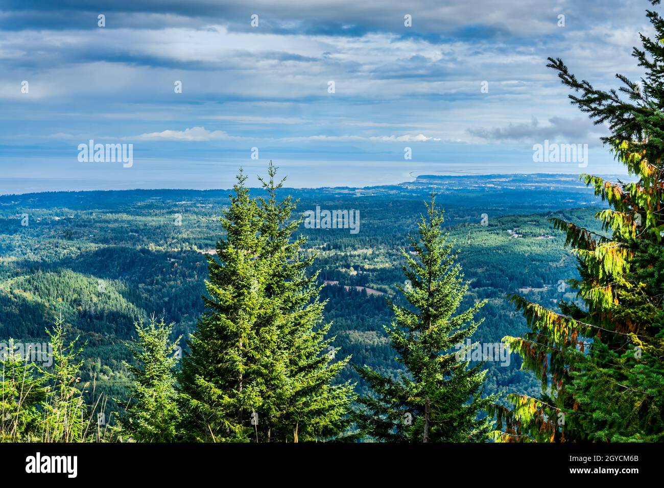 An ocean view from Hurricane Ridge in Washington State Stock Photo - Alamy