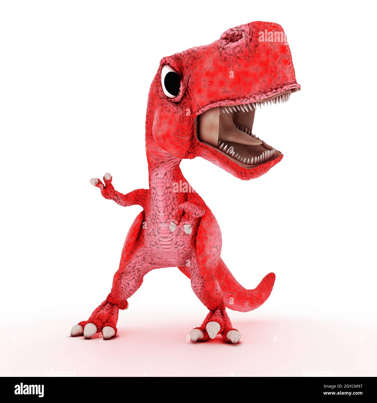 3D Render of Friendly Cartoon Dinosaur Stock Photo - Alamy