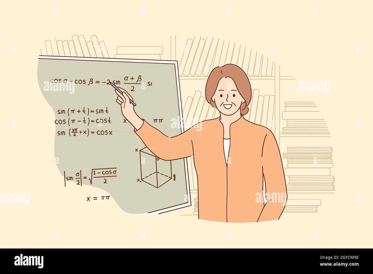 Teaching, education, learning process concept. Portrait of smiling ...