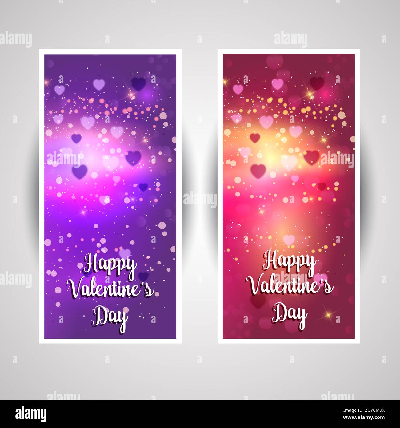 Collection of two Valentine's day backgrounds Stock Photo - Alamy