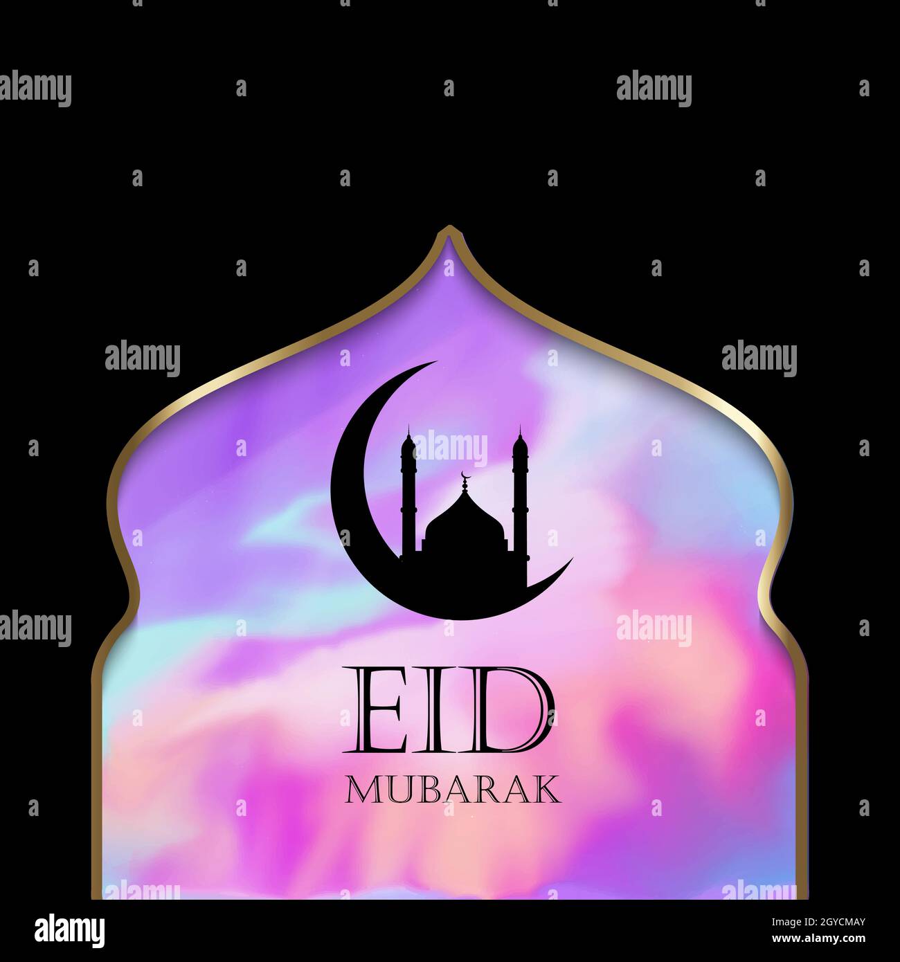 Eid background with a watercolour texture Stock Photo - Alamy