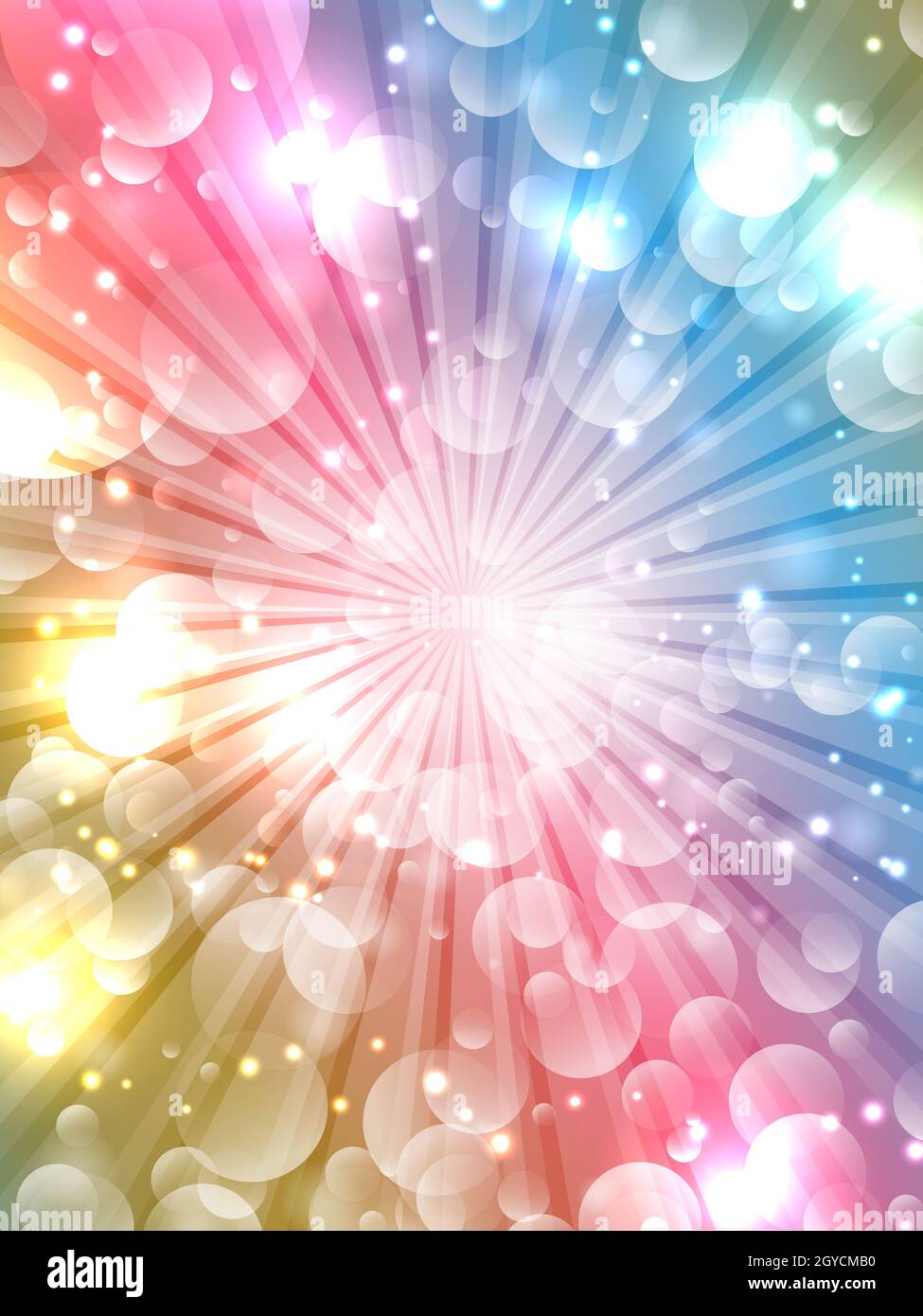 Abstract design background with colourful starburst Stock Photo - Alamy