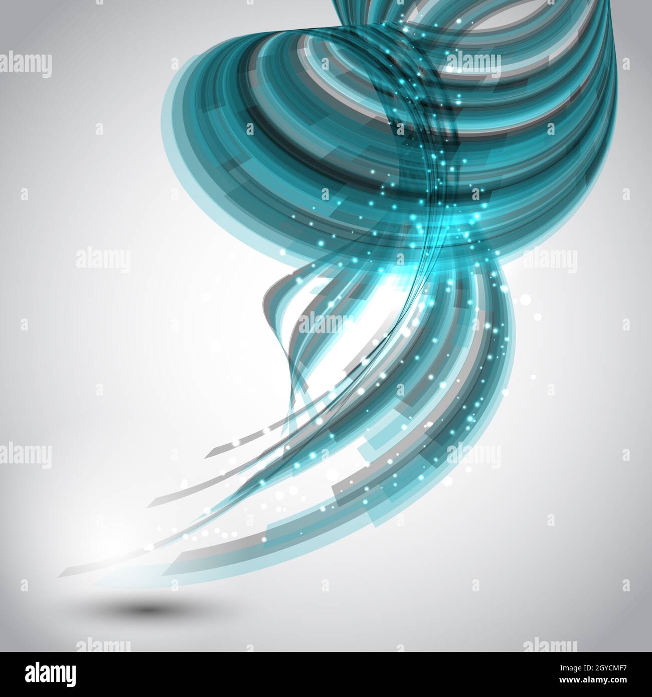 Abstract design background with turquoise swirl art Stock Photo - Alamy