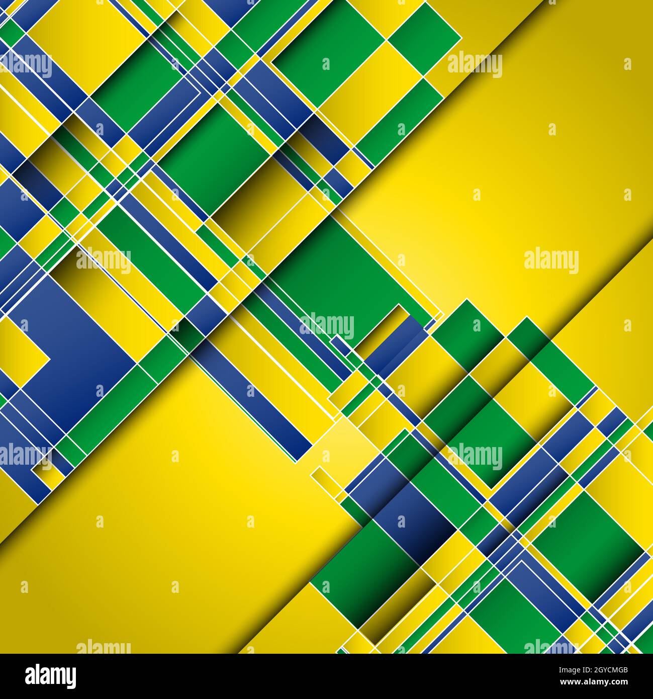 Abstract design background using Brazil flag colours Stock Photo - Alamy