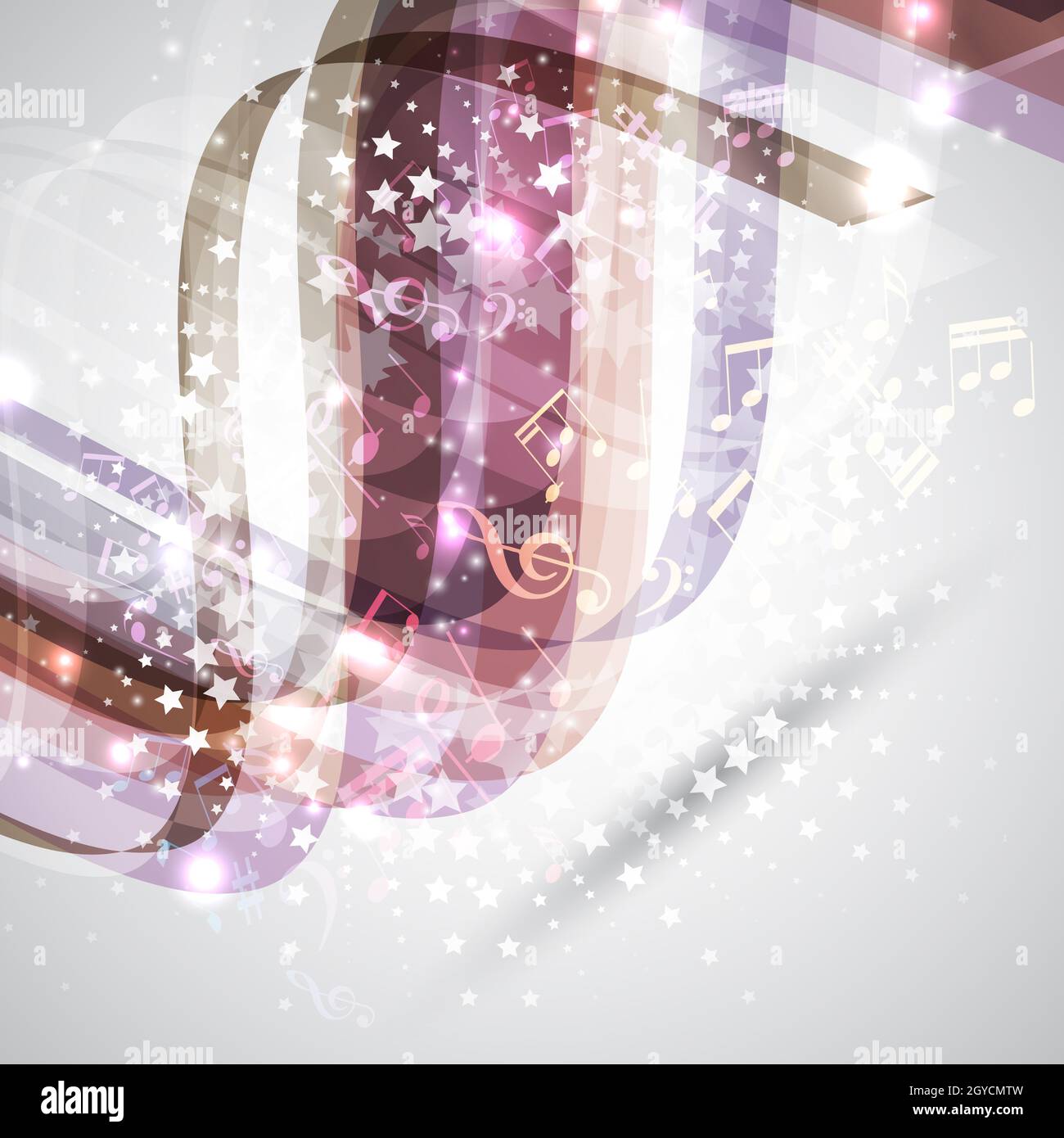 Abstract design background with music notes Stock Photo - Alamy