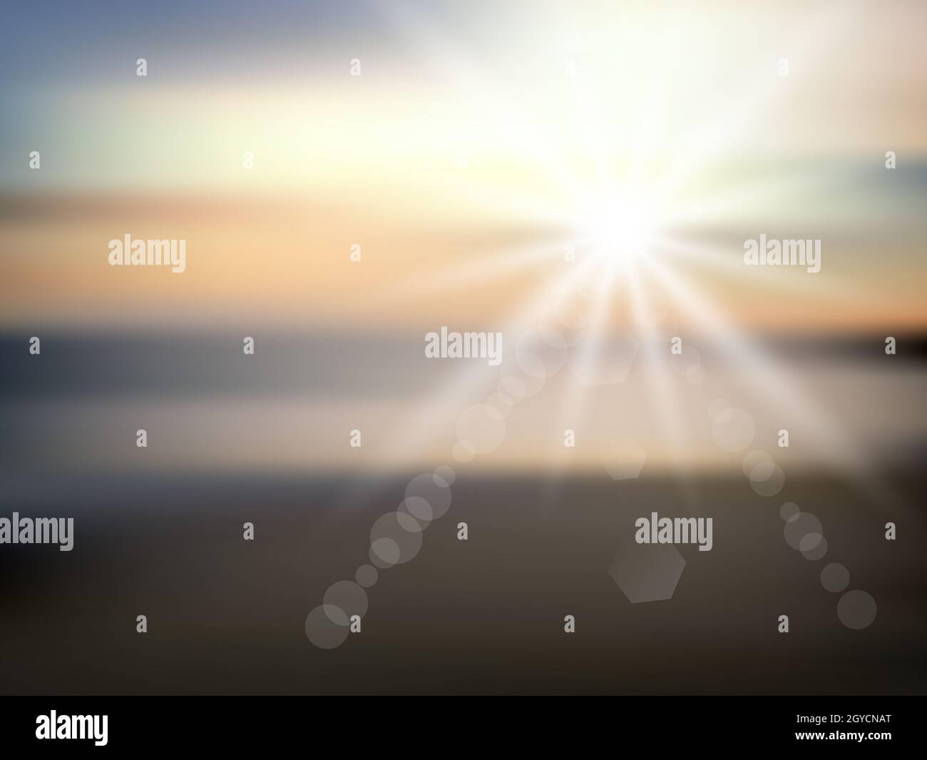 Abstract beach background with sun rays Stock Photo - Alamy