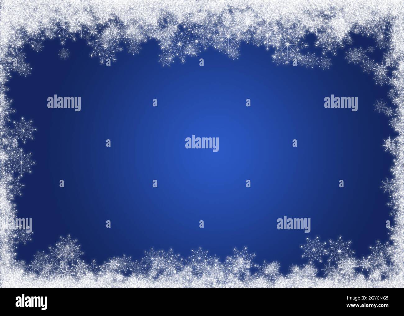 Christmas background with decorative snowflake border Stock Photo - Alamy