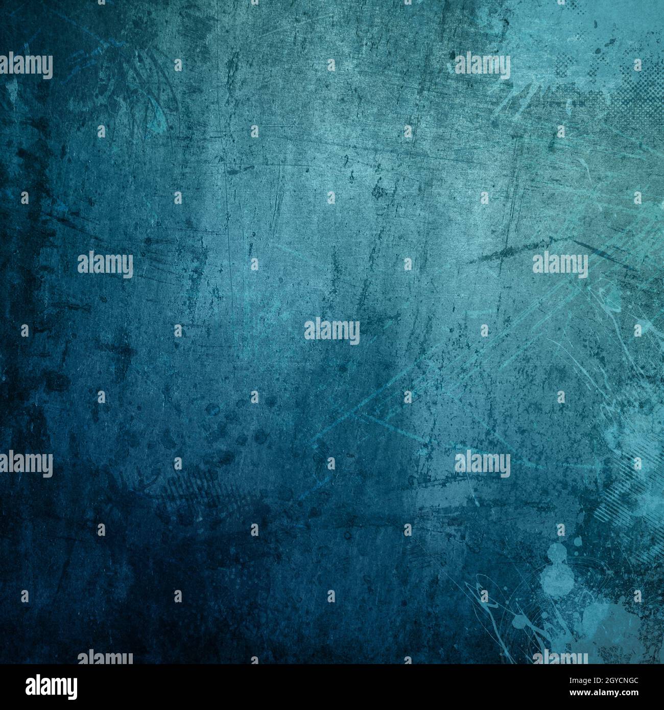 Detailed blue grunge background with splats and stains Stock Photo - Alamy