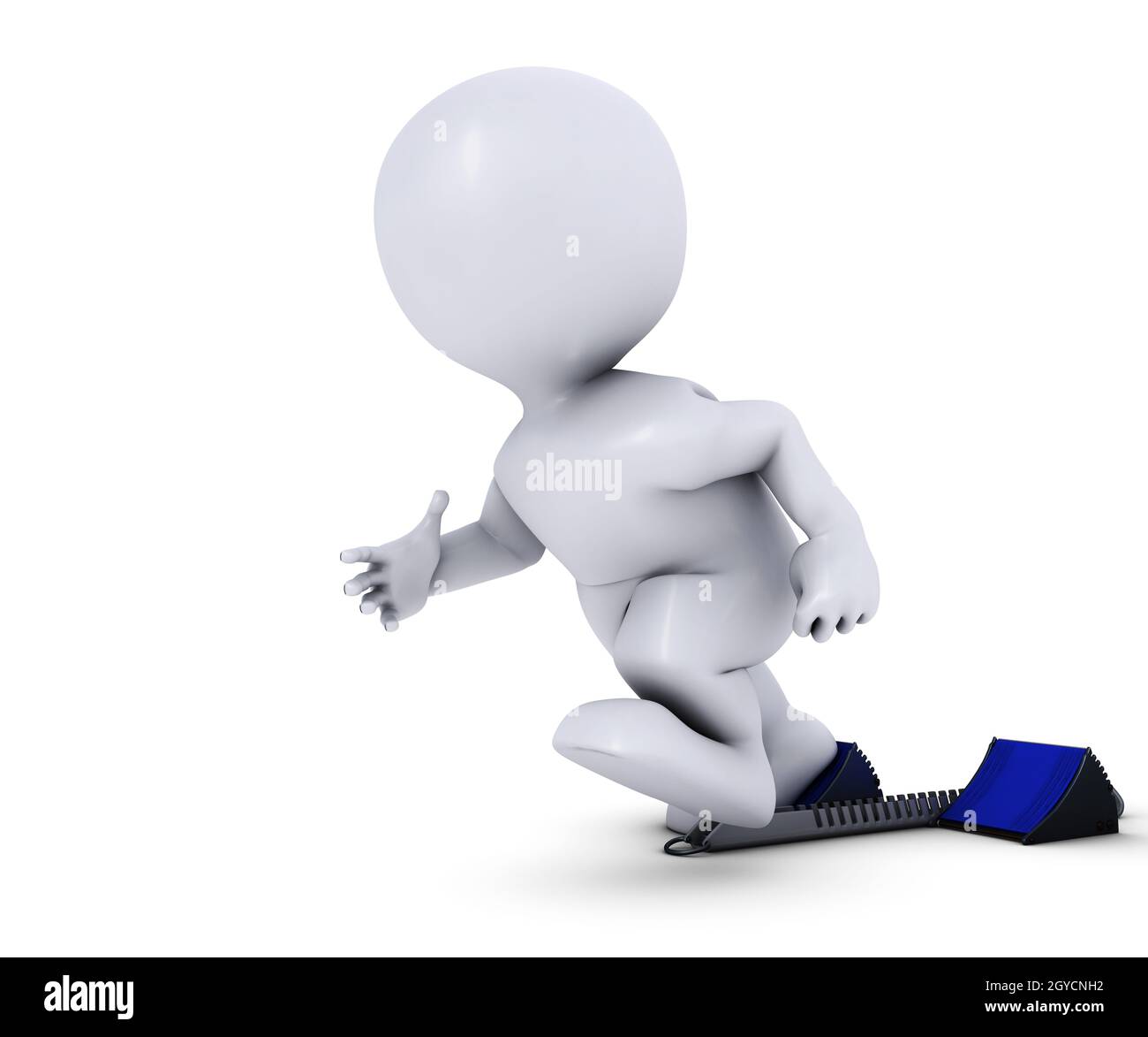 Athletics starting blocks Cut Out Stock Images & Pictures - Alamy