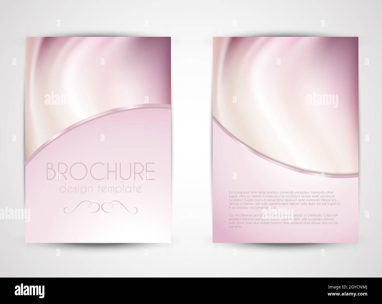 Decorative double sided brochure design Stock Photo - Alamy