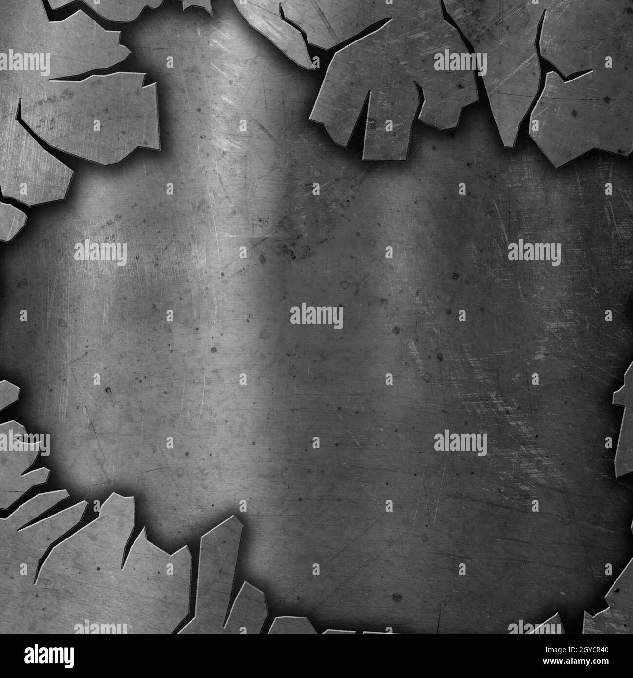 Cracked metallic background with red grunge underlay Stock Photo - Alamy