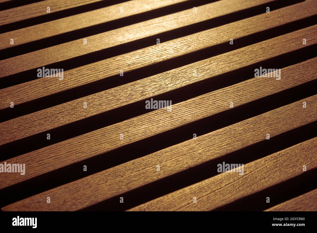 surface of brown wooden slats with sun reflection Stock Photo - Alamy