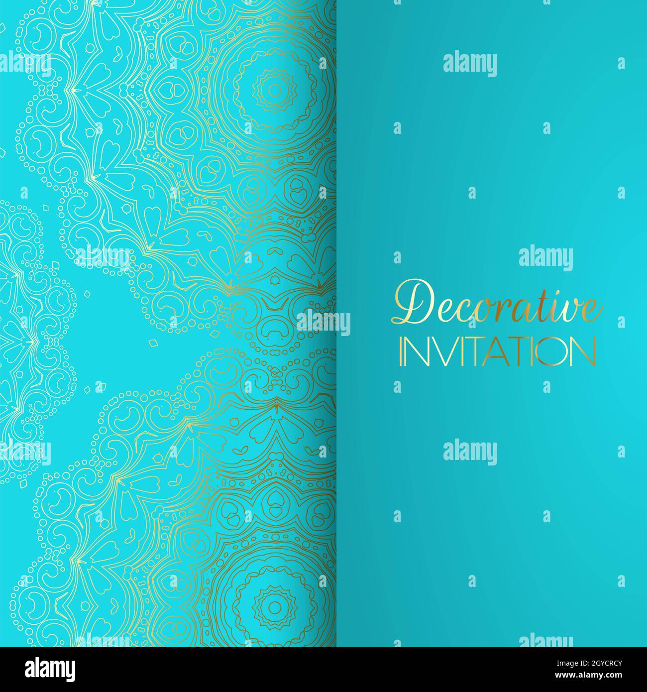 Decorative invitation background with gold elements Stock Photo - Alamy
